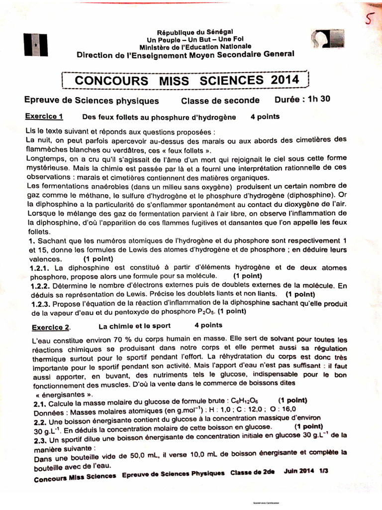 Concours Miss Science 2014 | PDF