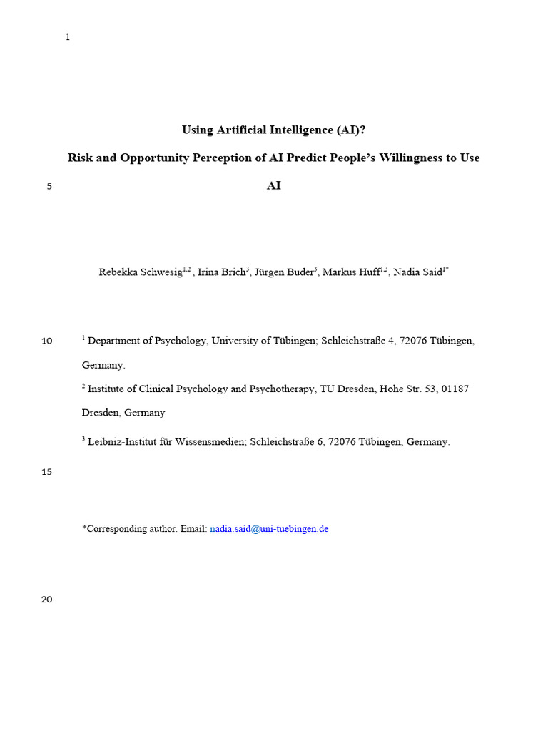 AI Behavior Manuscript Preprint | PDF | Risk | Artificial Intelligence