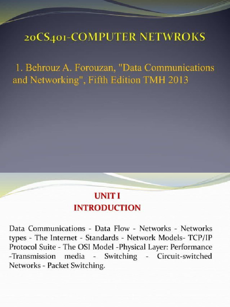 CN Unit 1 | PDF