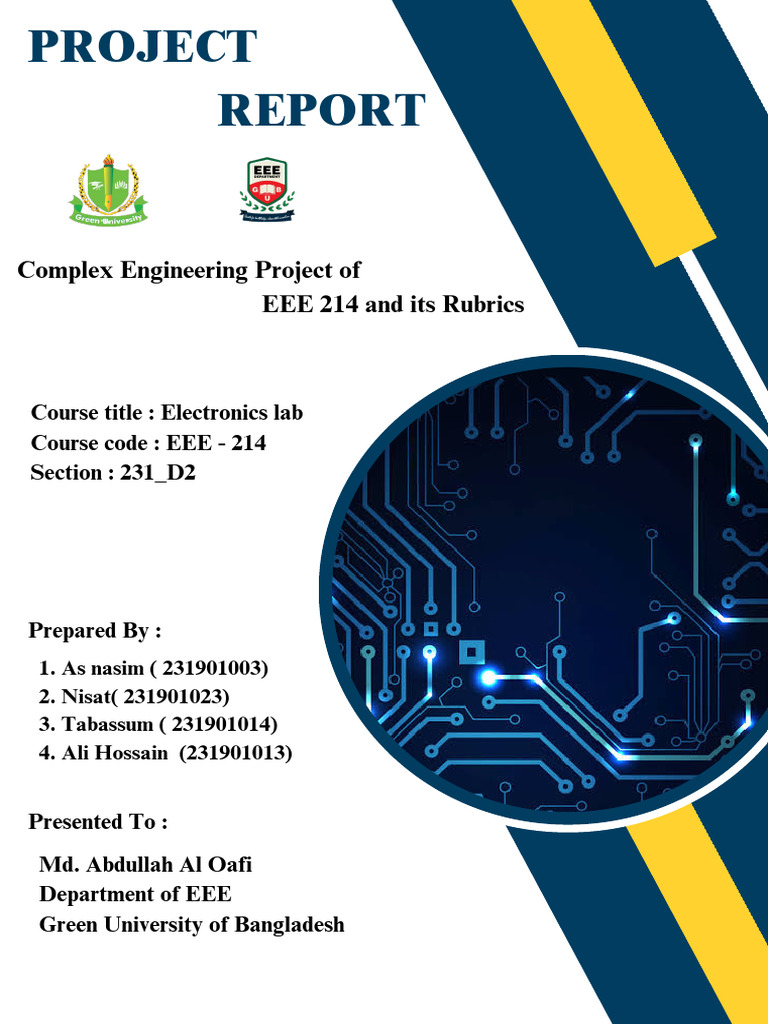 Project Report (Electronics Lab) | PDF | Electronic Filter | Low Pass ...