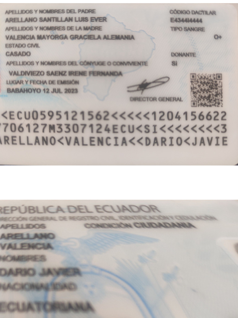 Cédula Javier | PDF