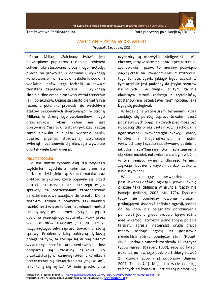 Zaklinanie Psów W Xxi Wieku | PDF