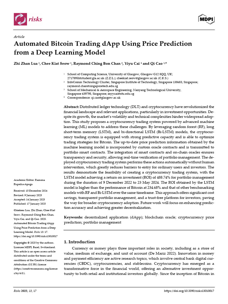 Automated Bitcoin Trading Dapp Using Price Predict | PDF | Cryptocurrency | Bitcoin