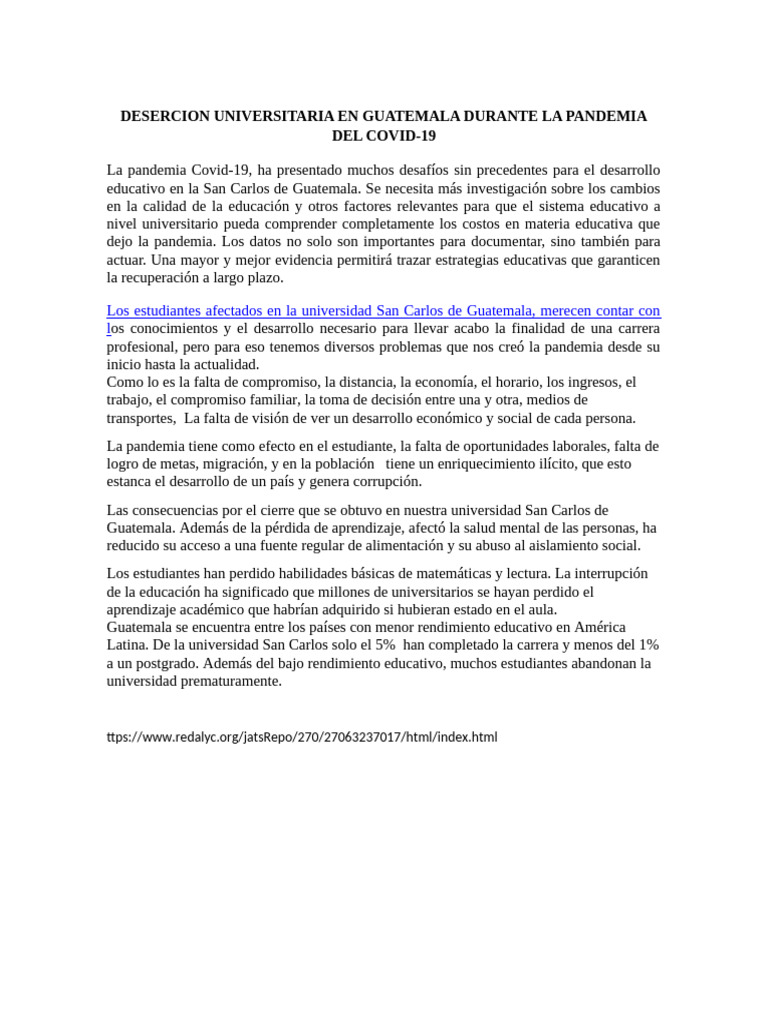 Plantamiento Del Problema | PDF