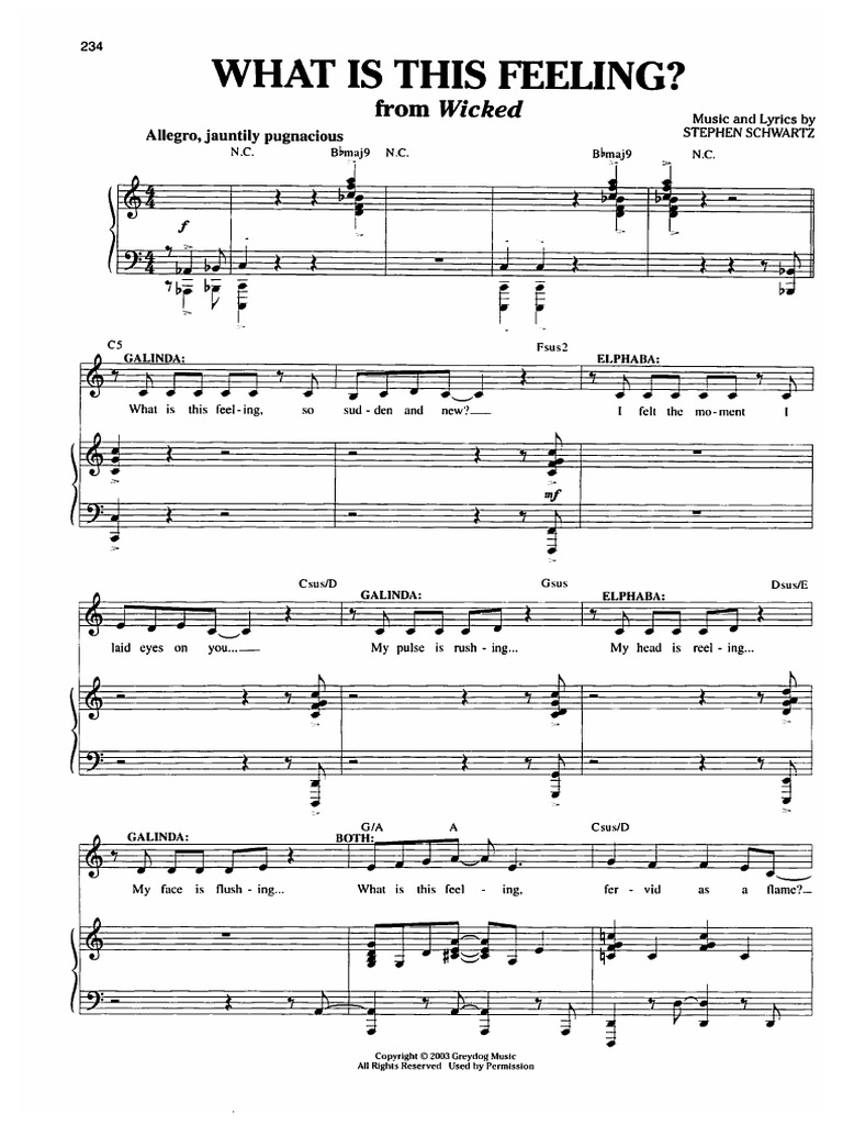 What Is This Feeling? - WICKED | PDF