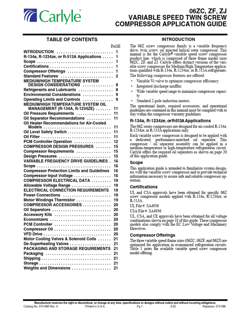 Manual Compresor 574-086 | PDF | Filtration | Valve