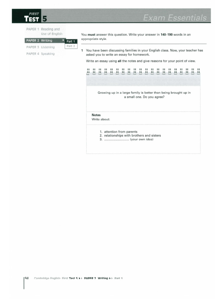 Writing Test 5 FCE | PDF