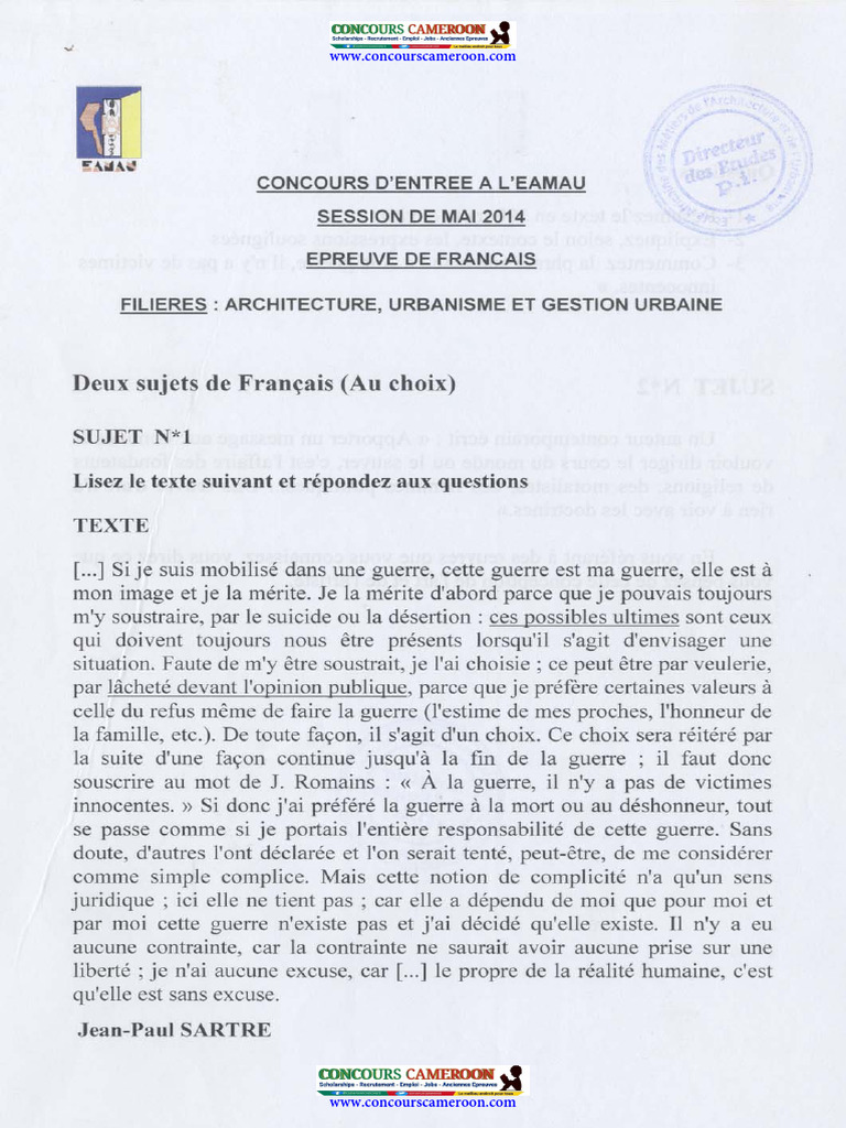 Francais Eamau 2014 | PDF