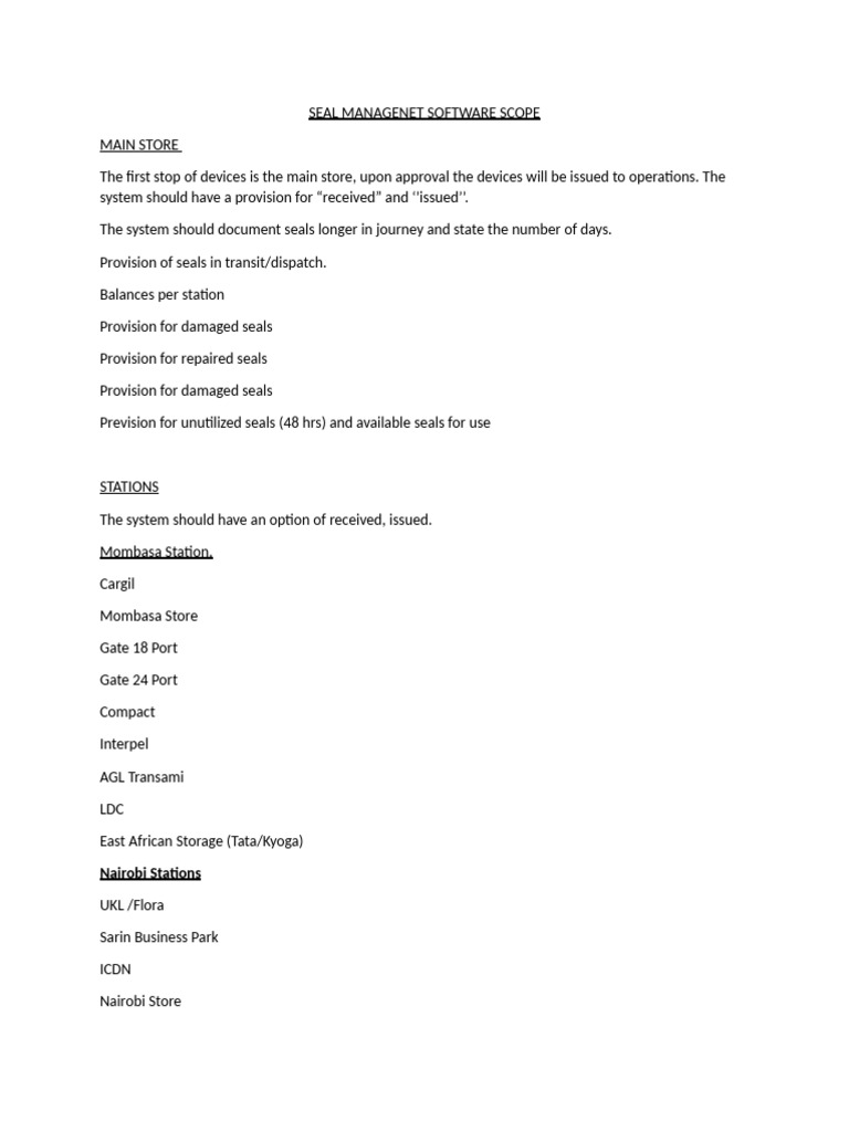 Seal Management Software Overview | PDF