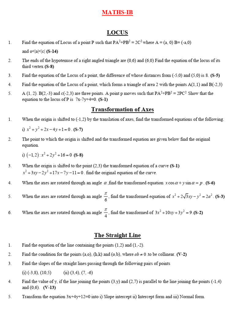 MATHS-IB IMP QP | PDF