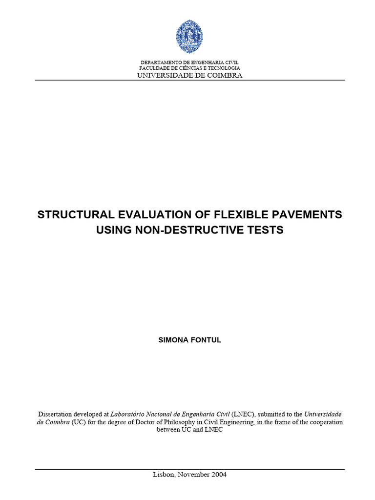 Structural Evaluation of Flexible Pavements Using Non-Destructive Tests ...