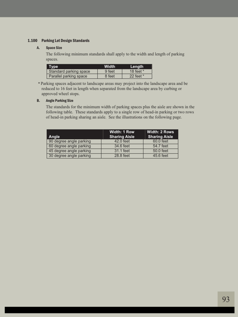 Parking Lot Design | PDF