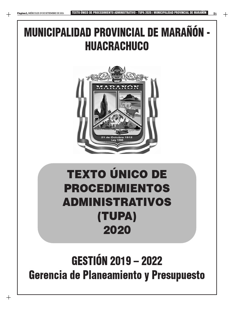 TUPA 2021 - Oficial | PDF | Gobierno local | Administración Pública