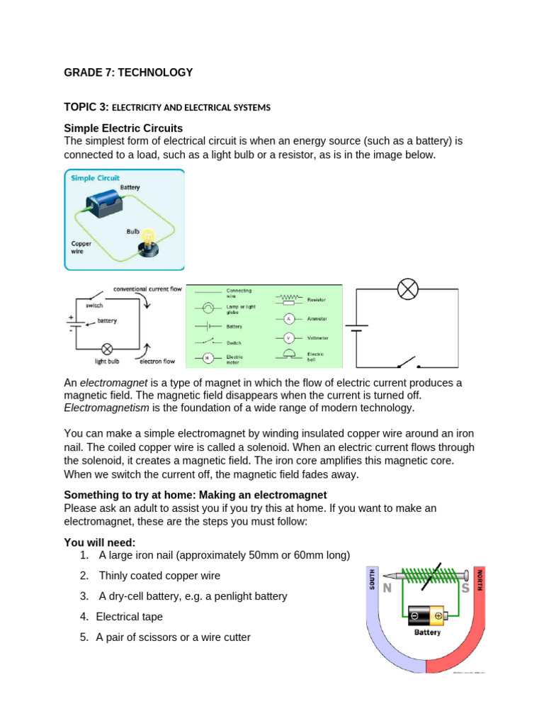 Making an Electromagnet for Grade 7 | PDF