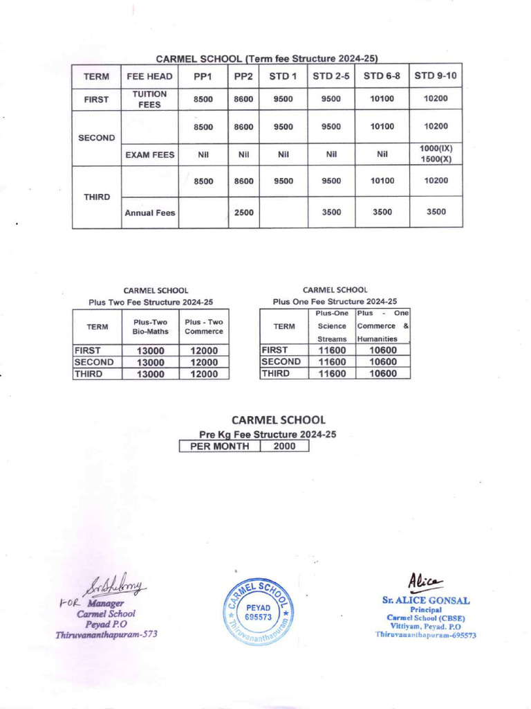 Fee Structure 202420240607 1 | PDF
