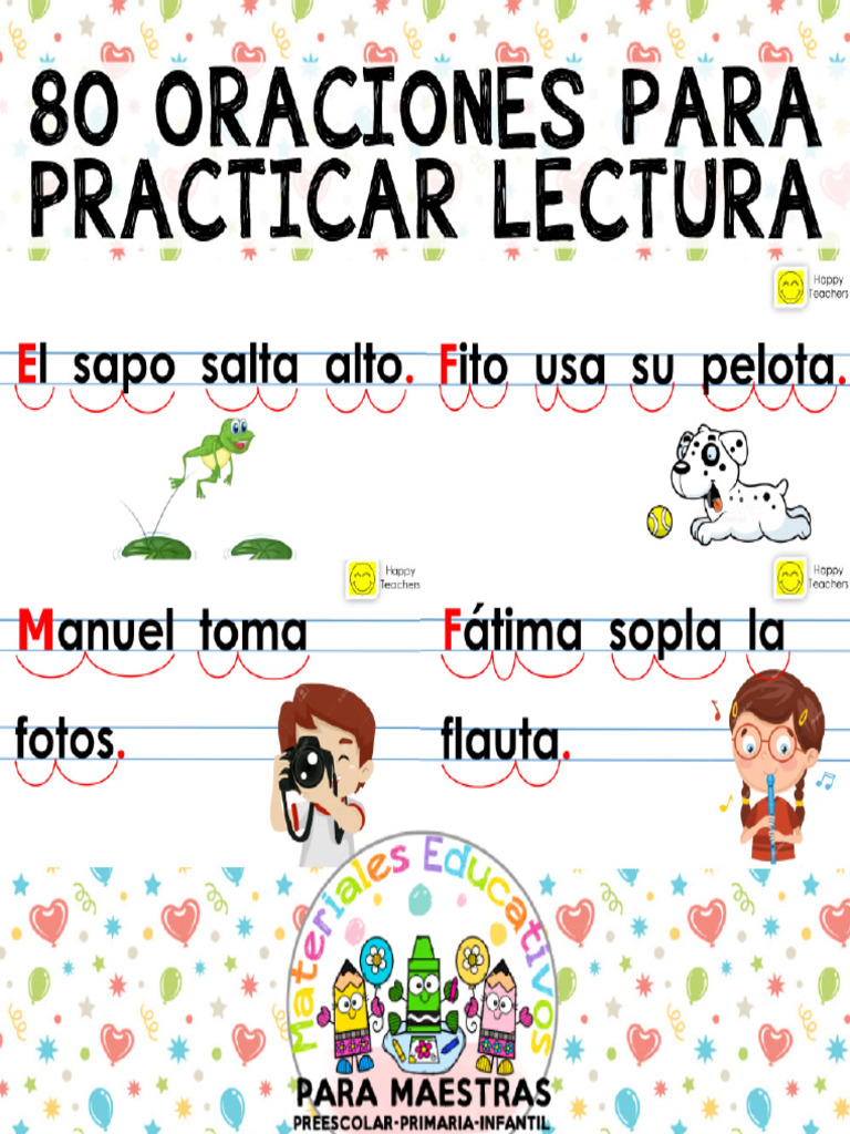 Oraciones para Practicar Lectura | PDF