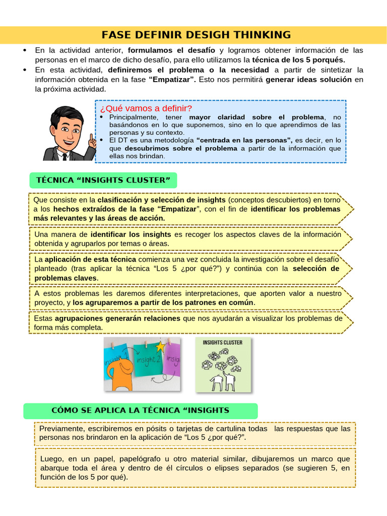 Ficha Fase Definir DT2 | PDF | El pensamiento de diseño