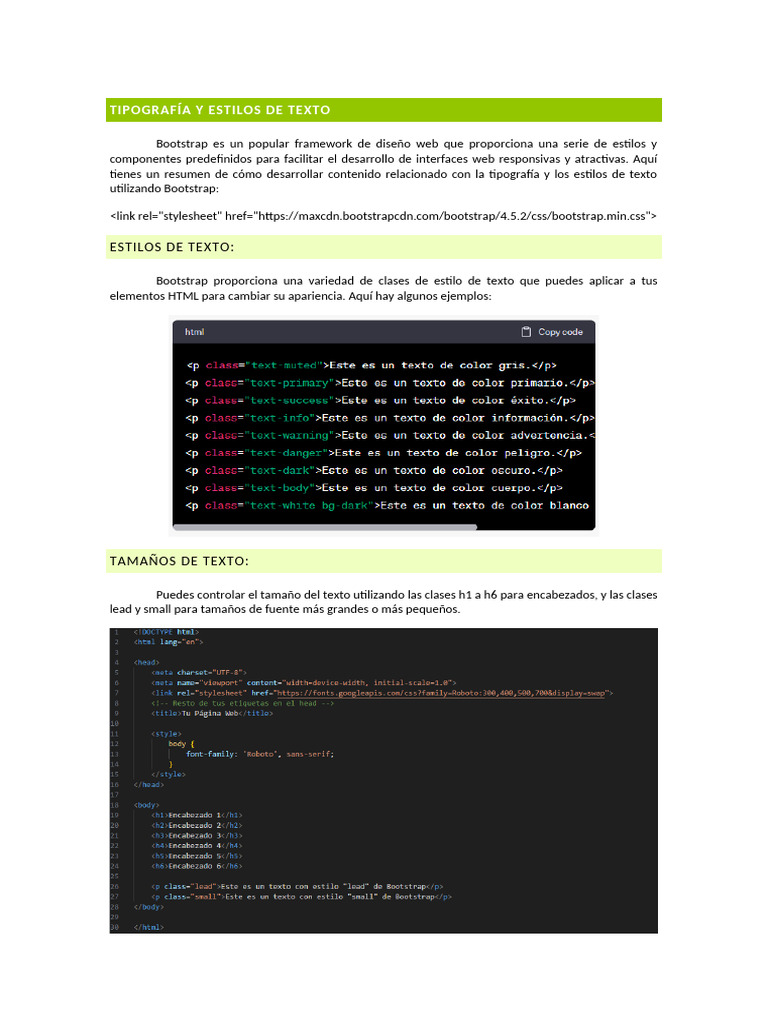 MÓDULO 1.5 Tipografía y Estilos de Texto | PDF