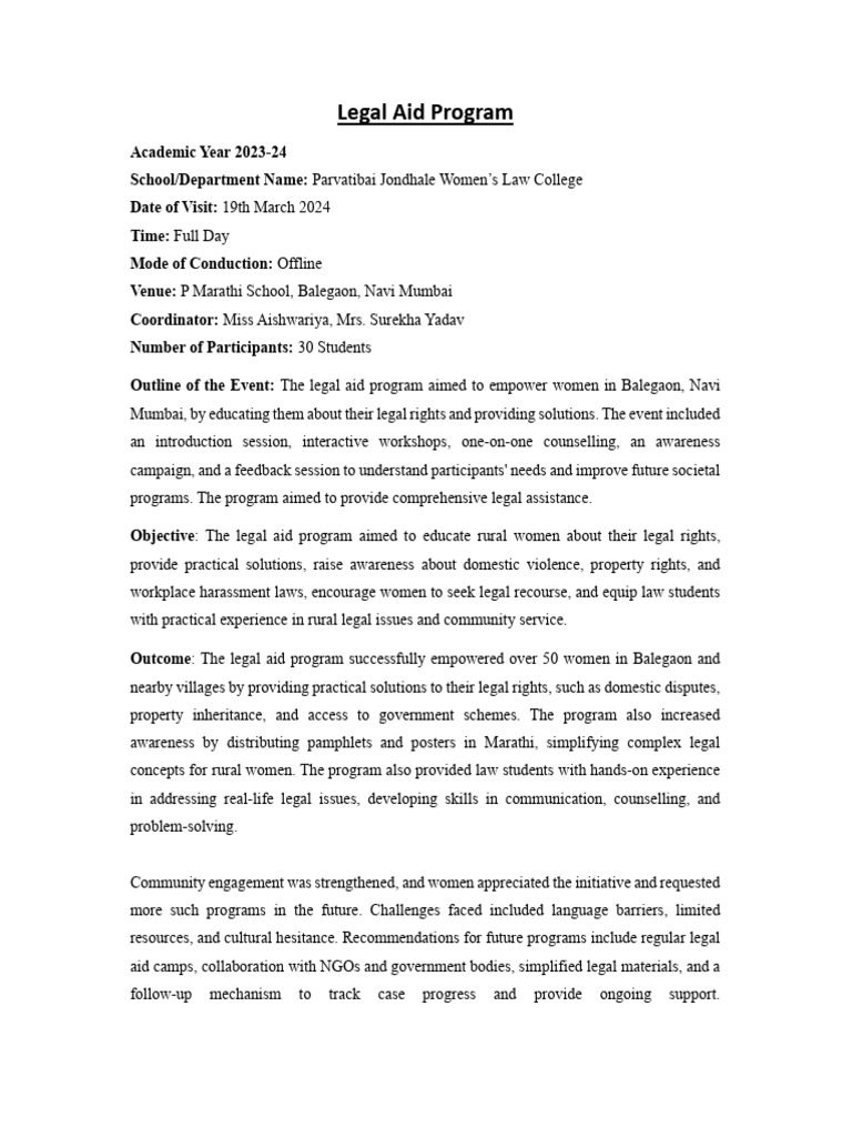 5 Final Legal Aid Program | PDF