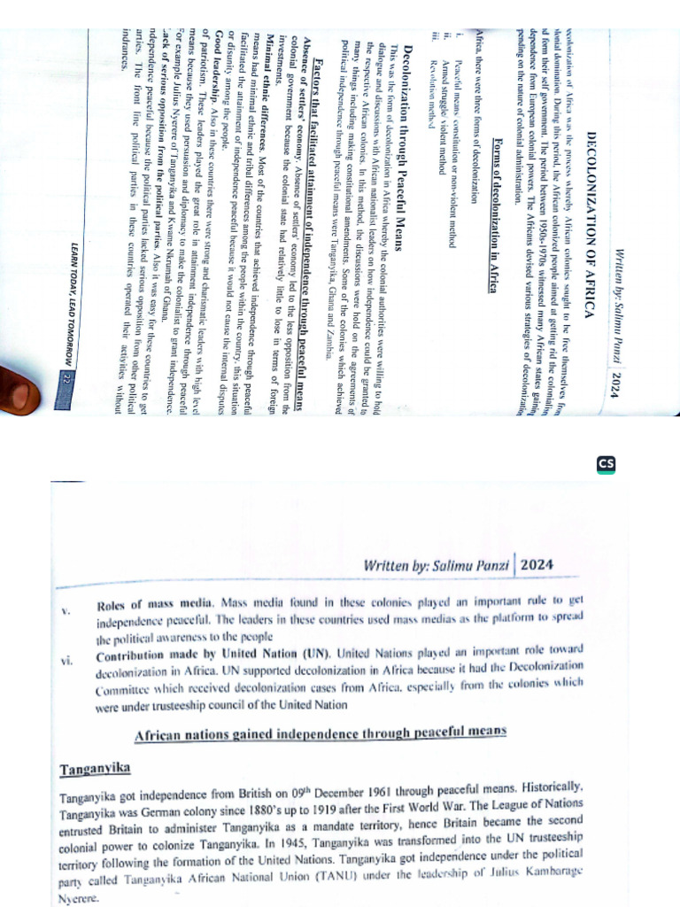 History Notes Form 4 | PDF