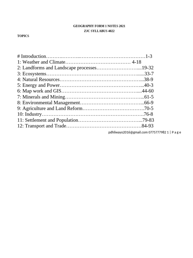 Form_1_Geography_notes_New_curr_online_print-1 | PDF | Precipitation ...