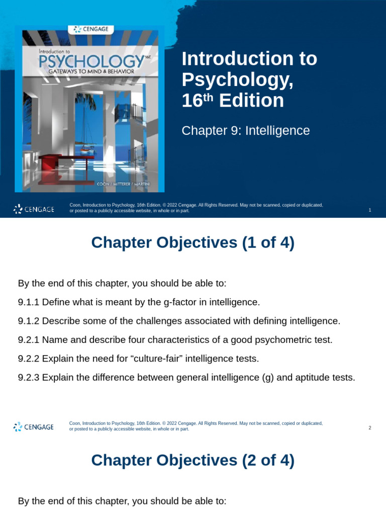 Coon Gateways 16e PPT Ch09 | PDF | Intelligence Quotient | Intelligence
