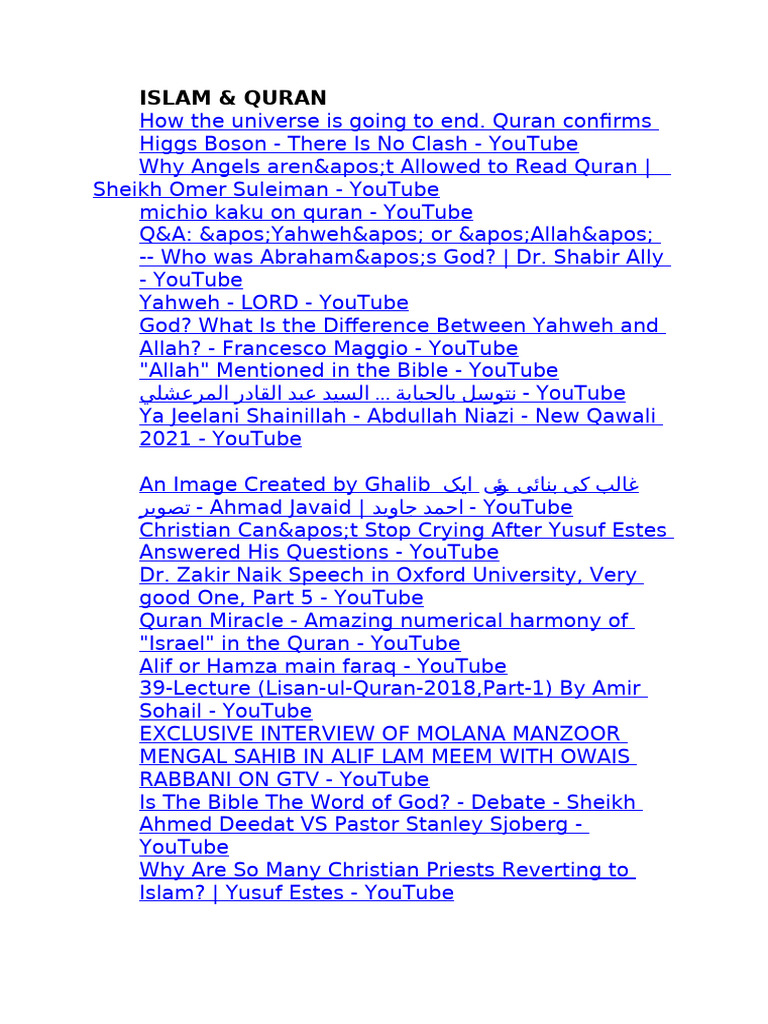 ISLAM & QURAN | PDF
