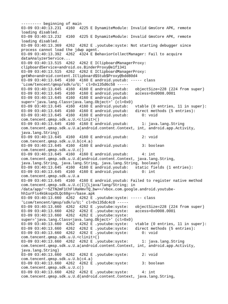 vbox.com.google.android.youtube_logcat | PDF | Java (Programming Language) | Software