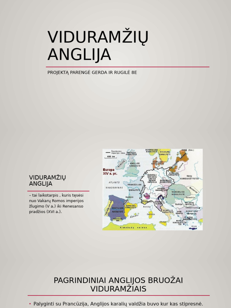 Gerdos Ir Rugiles Projektas Apie Anglija | PDF