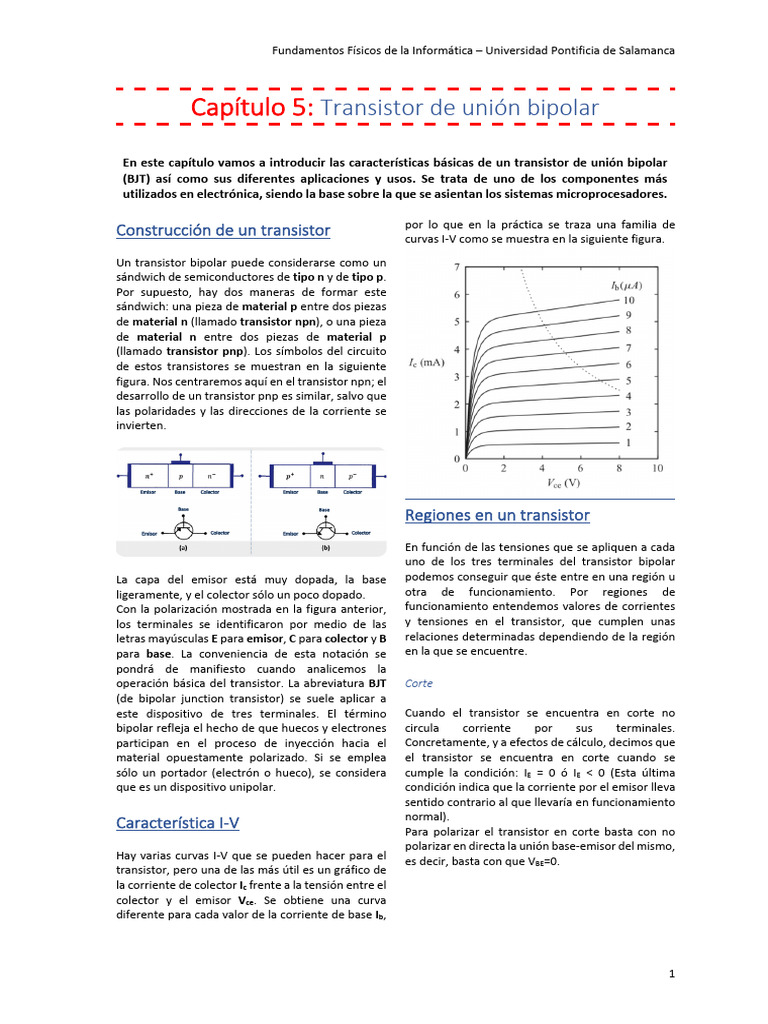capítulo5_v1 | PDF | Transistor de unión bipolar | Transistor