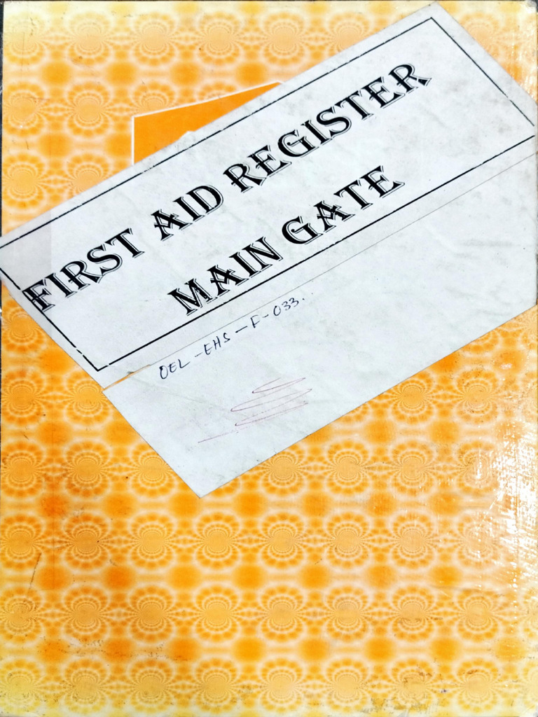 First Aid Register Overview | PDF