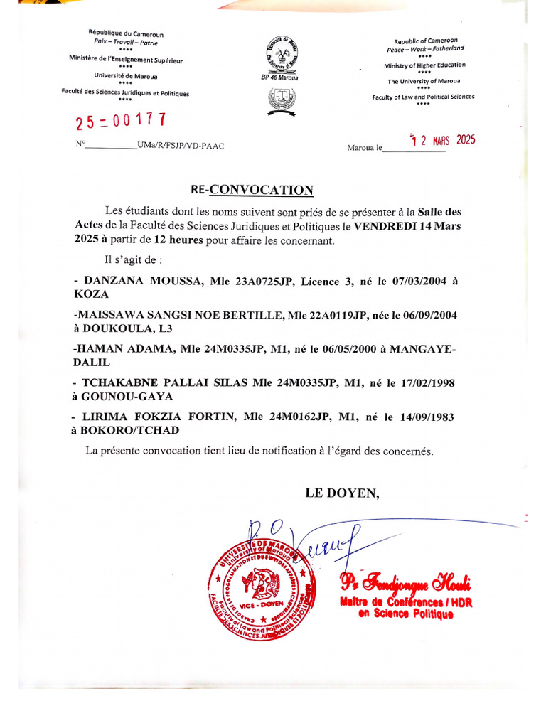 Re Convocation | PDF