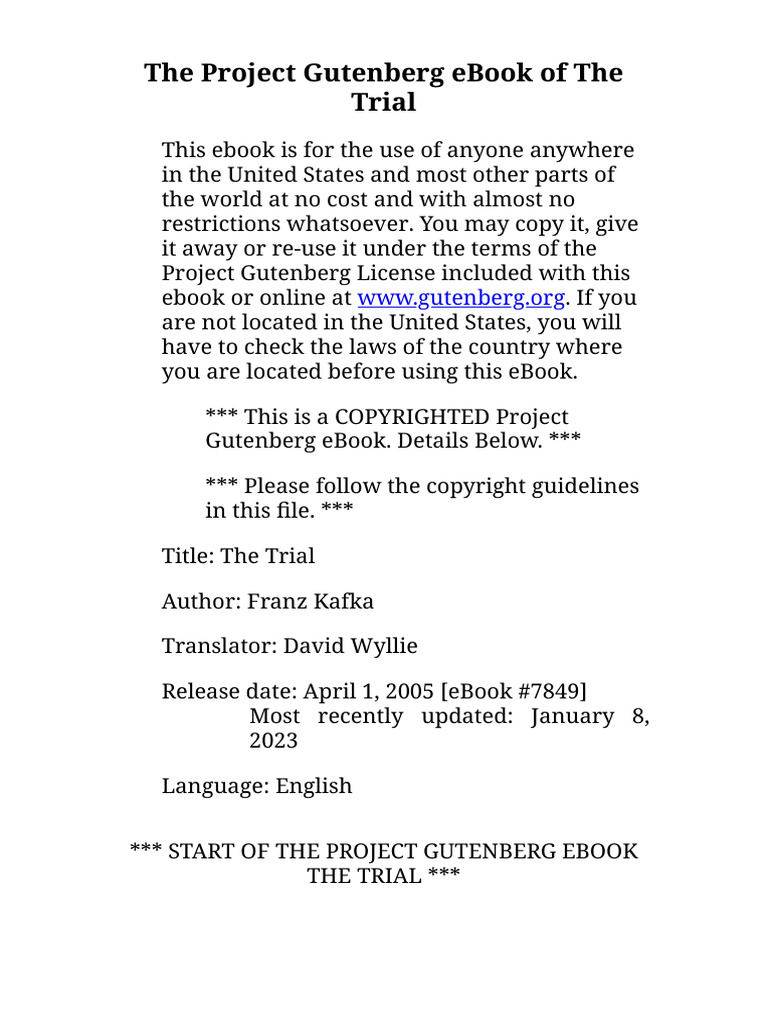 The Trail | PDF | The Trial