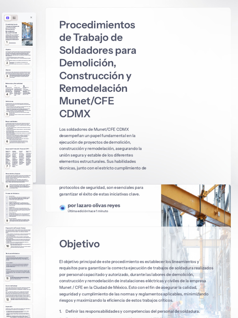 Procedimientos de Trabajo de Soldadores | PDF | Soldadura | Construcción
