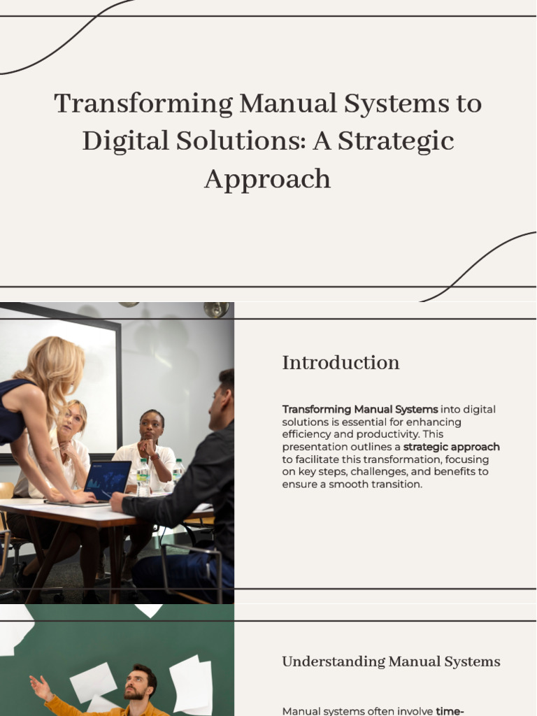 Slidesgo Transforming Manual Systems To Digital Solutions A Strategic Approach ...