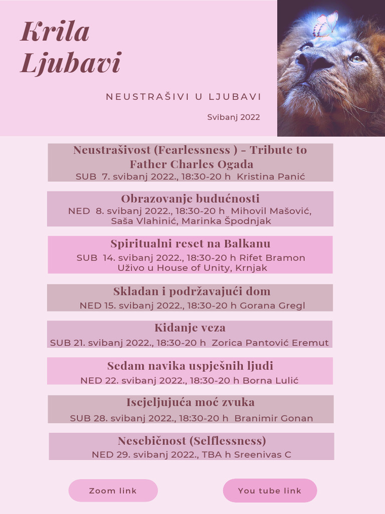 Krila Ljubavi Svibanj 2022 - Letak | PDF