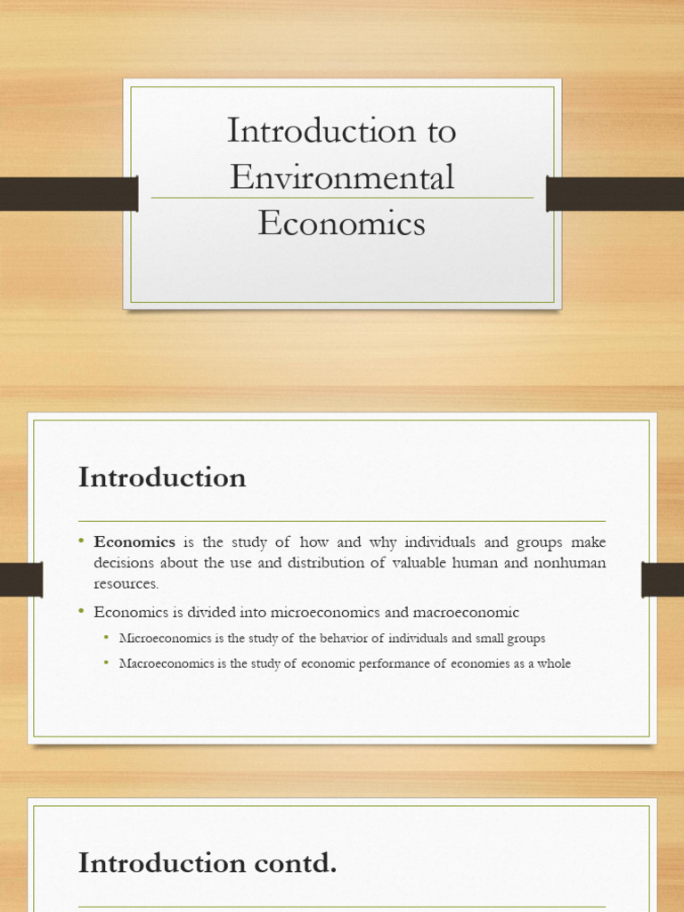 WEEK 4 5 - Introduction to Environmental Economics[1] | PDF ...