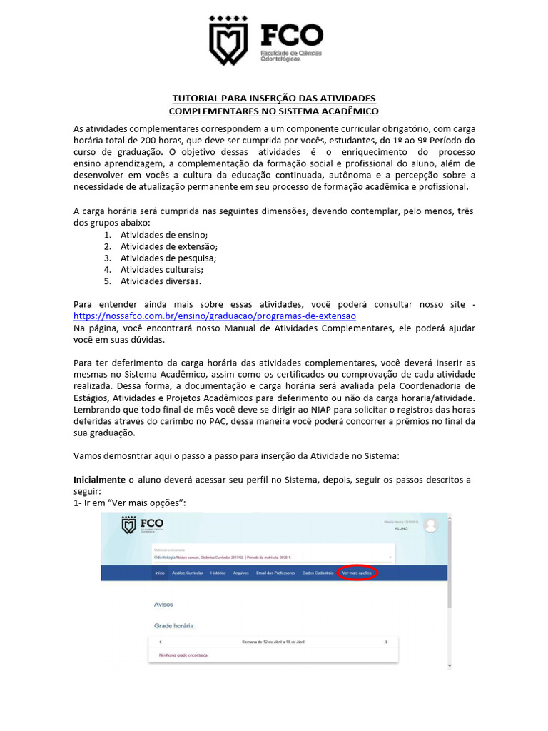 Tutorial Atividades Complementares (1) PDF - 241202 - 090123 | PDF