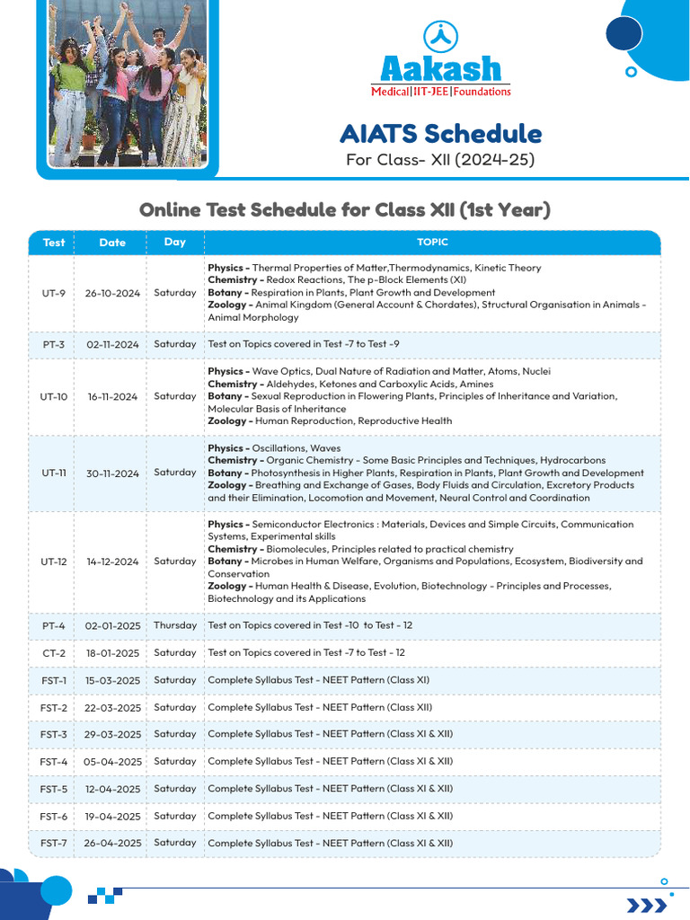 (Pen & Paper) All India Aakash Test Series (AIATS) (2425) - 0-Pages-2 ...