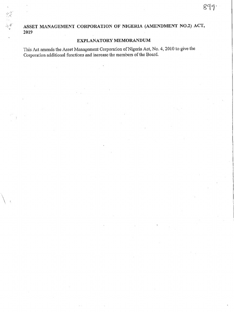 Amcon Amendment Act 2019 | PDF