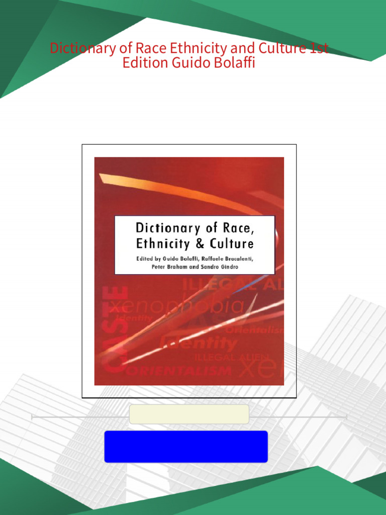 Dictionary of Race Ethnicity and Culture 1st Edition Guido Bolaffi ...
