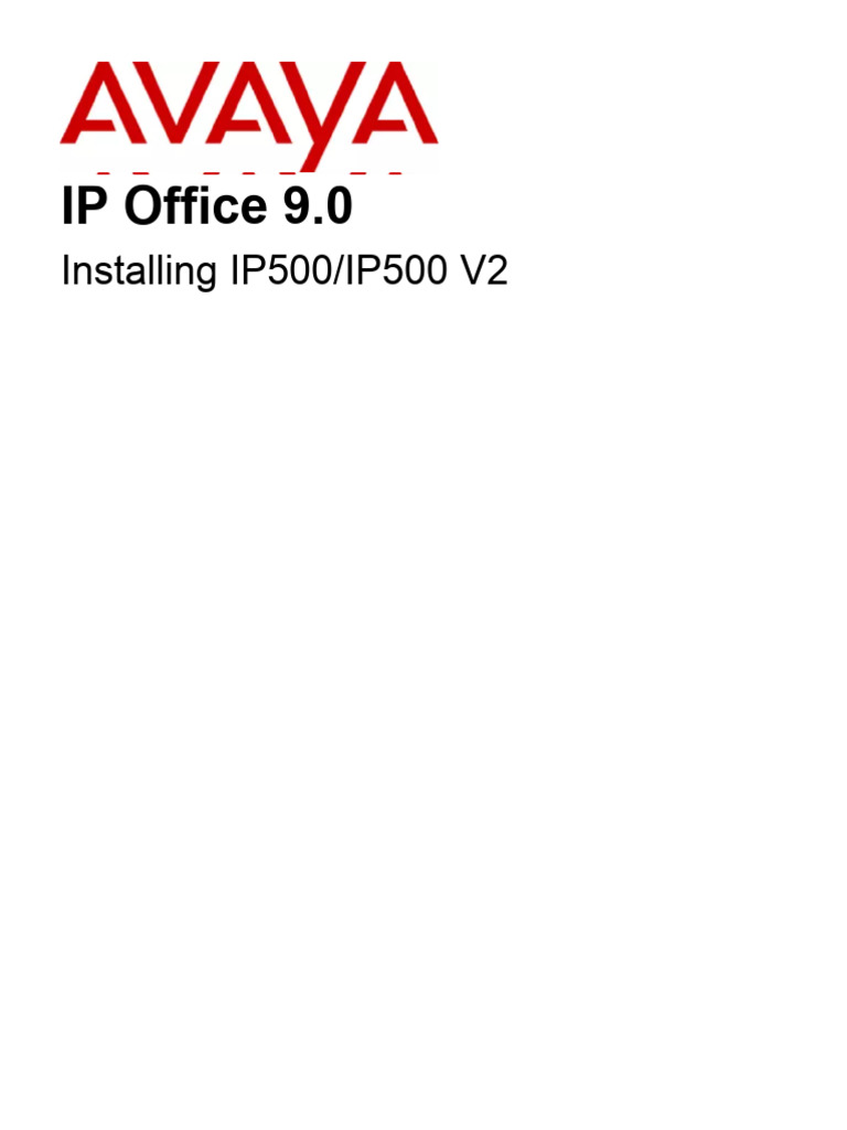 Manual de Usuario Avaya IP500 V2 (442 Páginas) | PDF