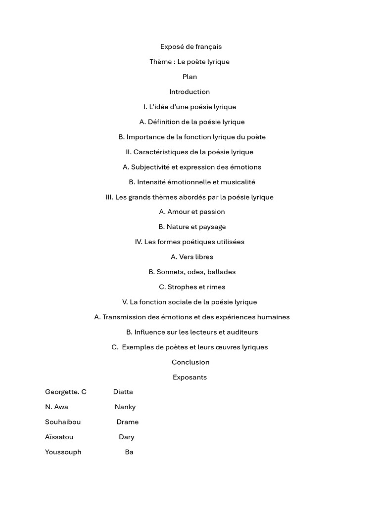 Poésie lyrique : émotions et formes | PDF | Poésie | Émotions