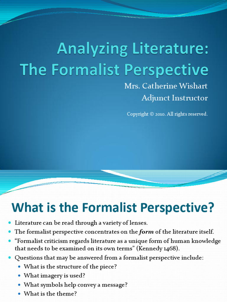 What is The Formalist Prespective | PDF | Writing | Liberal Arts Education