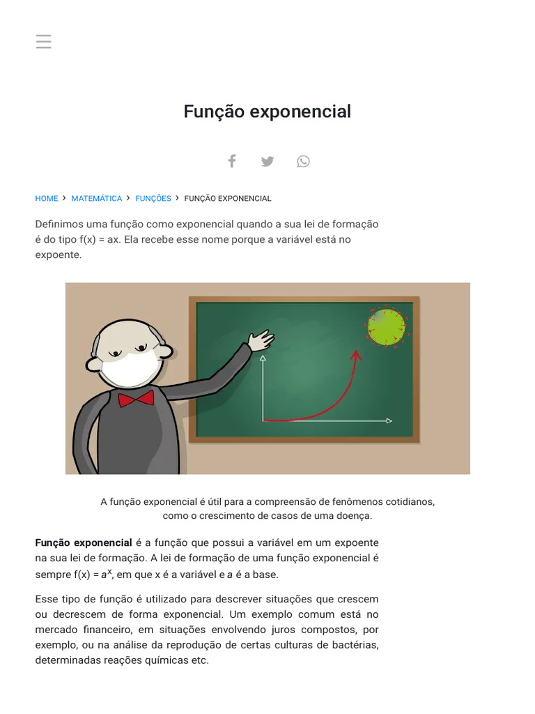 Função Exponencial - o Que É, Tipos, Gráfico - PrePara ENEM | PDF ...