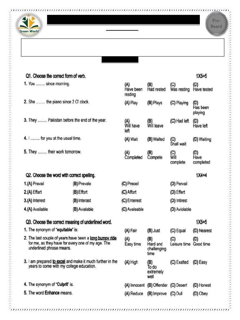 Eng 10 Pre 25 | PDF