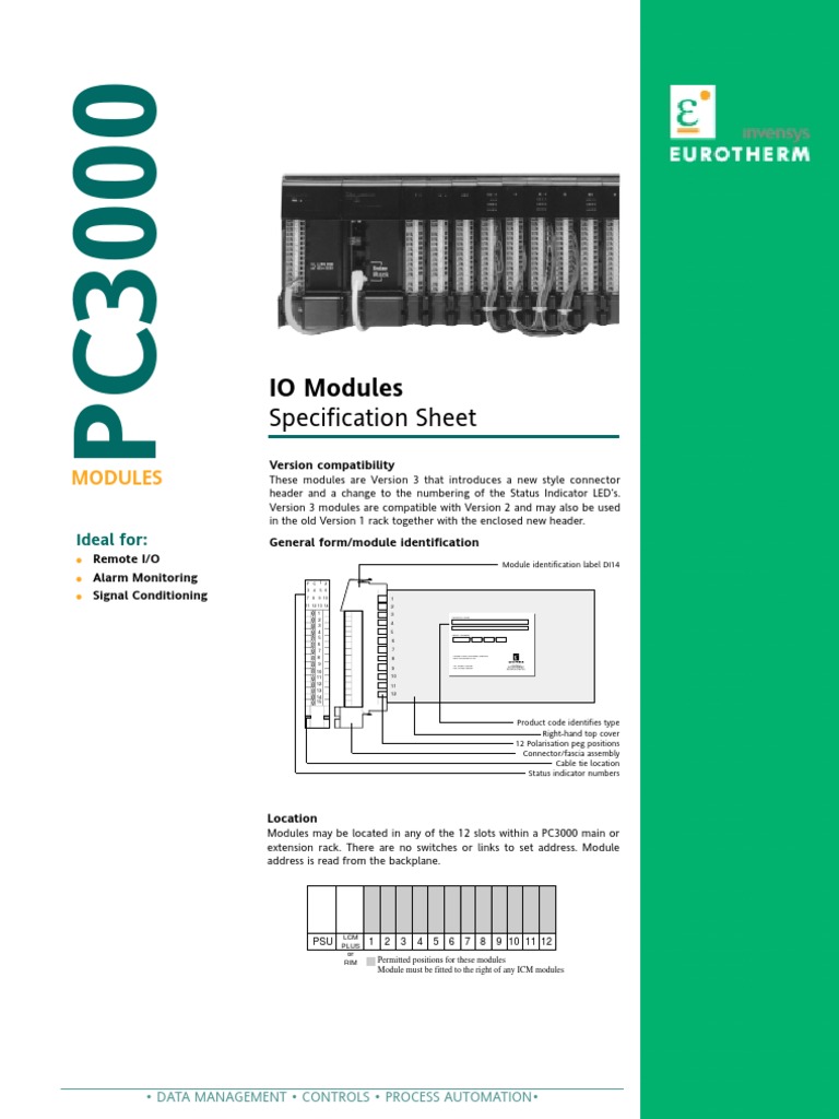DK PC3000 Modules | PDF | Relay | Switch