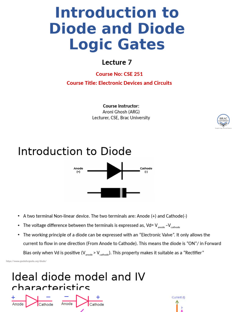 L7 Diode Logic Gates | PDF | Diode | Cathode