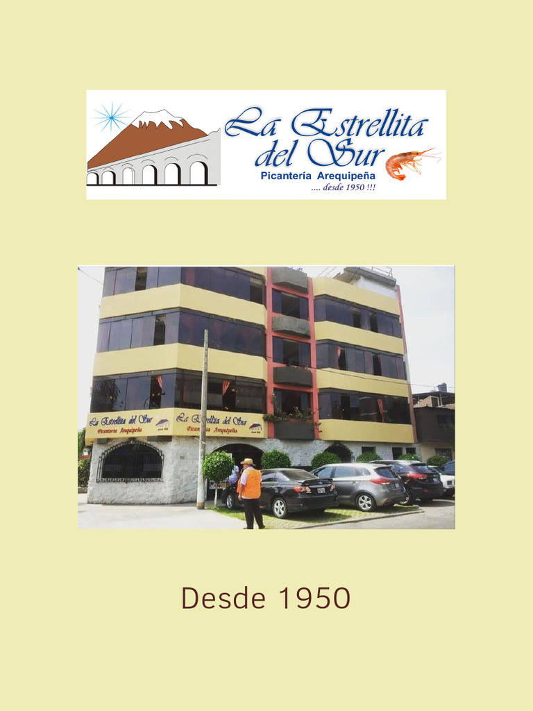 Menú del Restaurante Estrellita del Sur | PDF | Cocina de las Americas ...