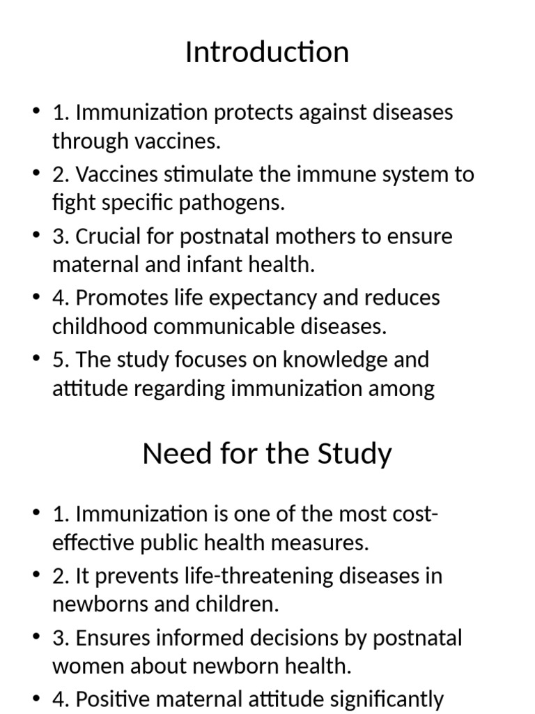 Immunization Study Presentation | PDF